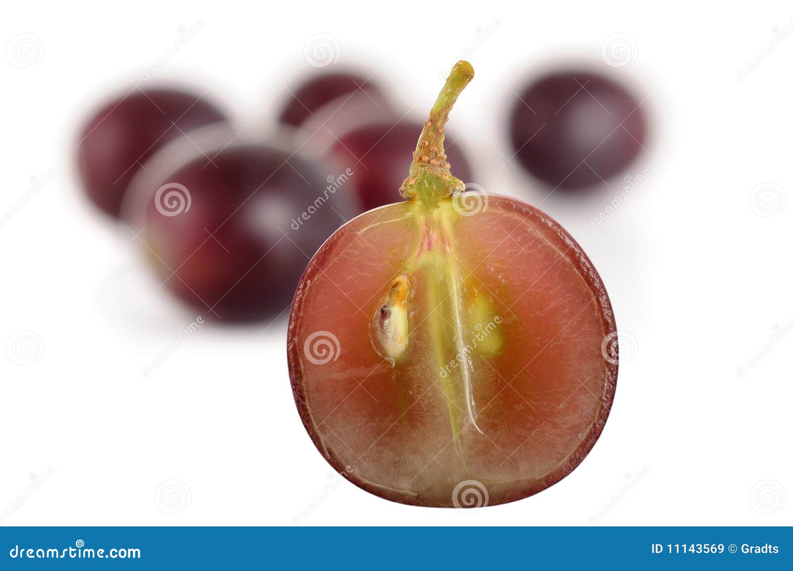 Red Black Halved Grape Grapes Stock Image - Image of black, raceme ...