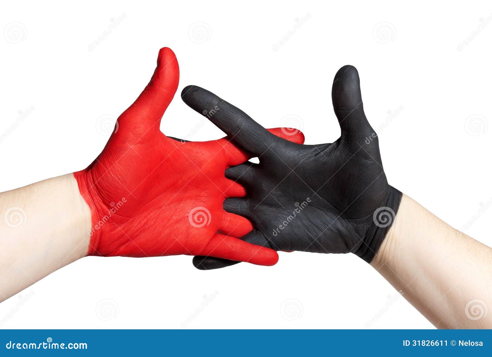 Red and black handshake stock image. Image of manage - 31826611