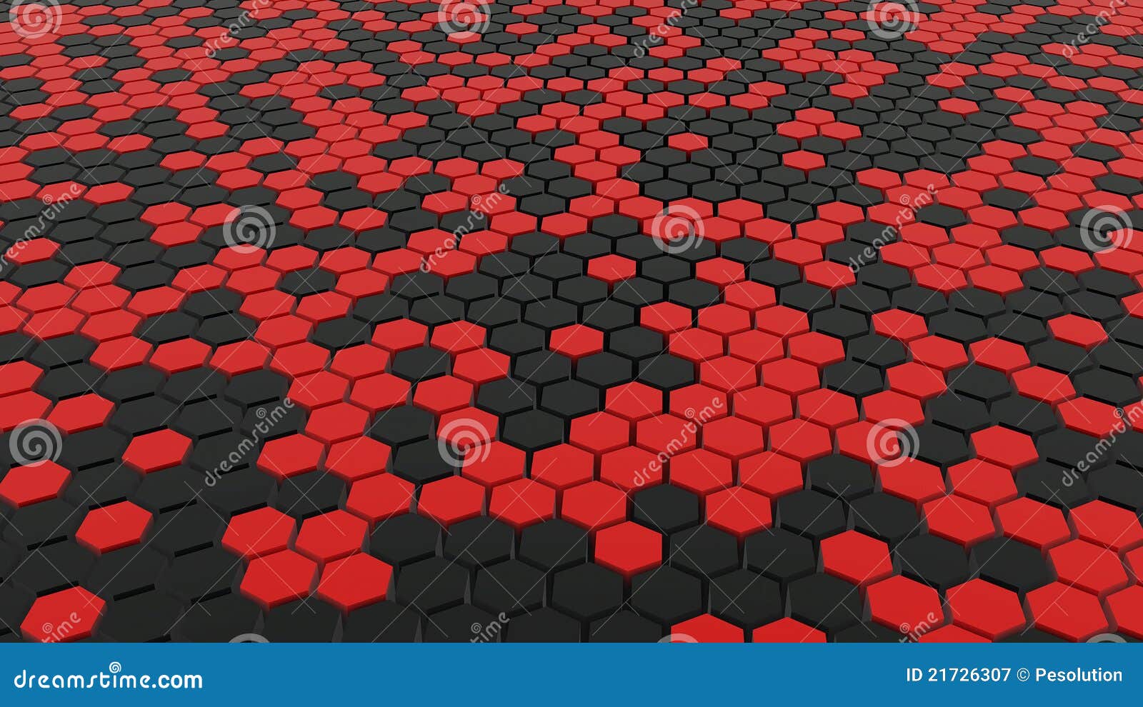 Red and Black Hex Grid Floor Stock Illustration - Illustration of area ...