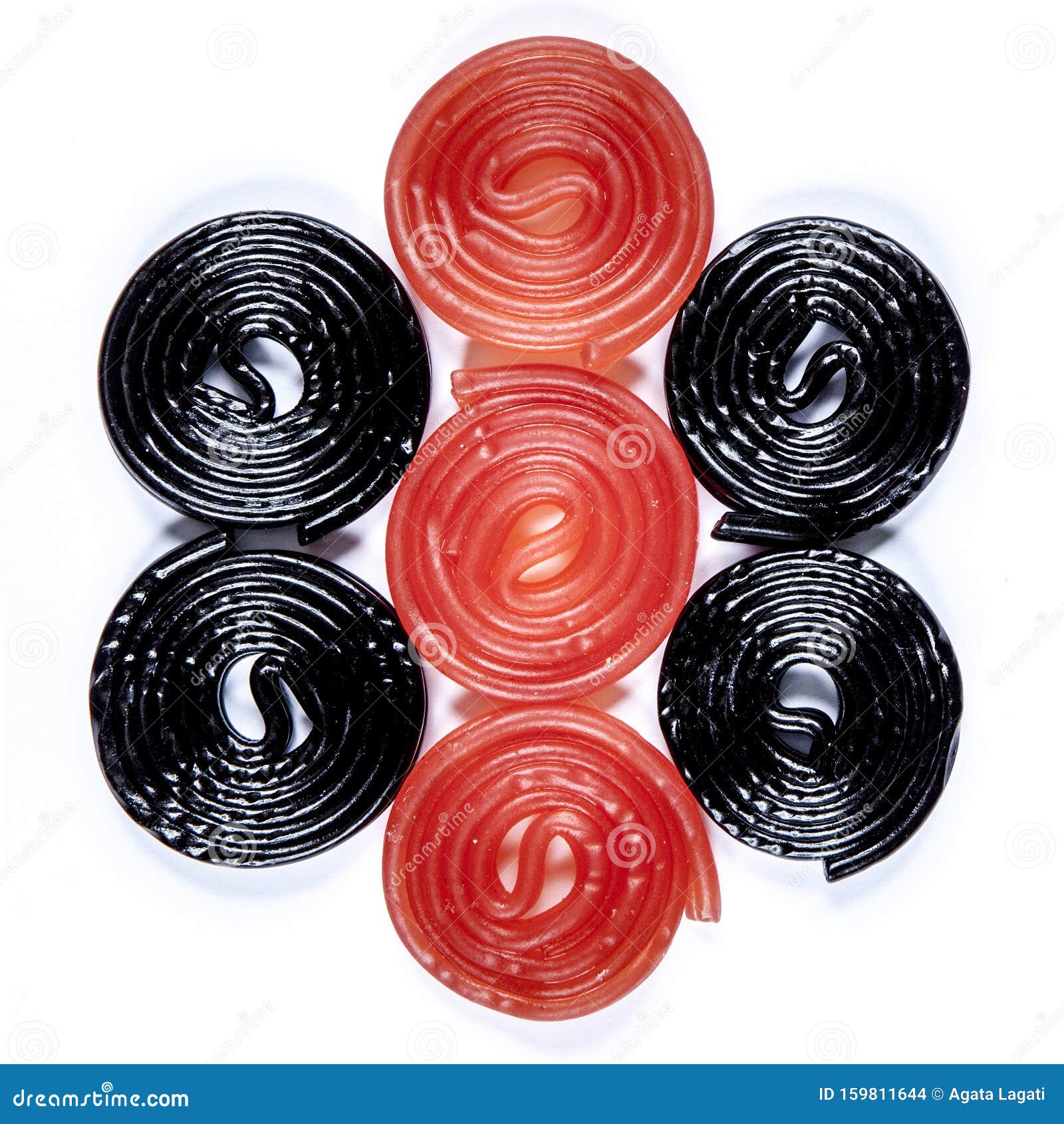 Red and Black Licorice Wheels Stock Photo - Image of love, gourmet ...
