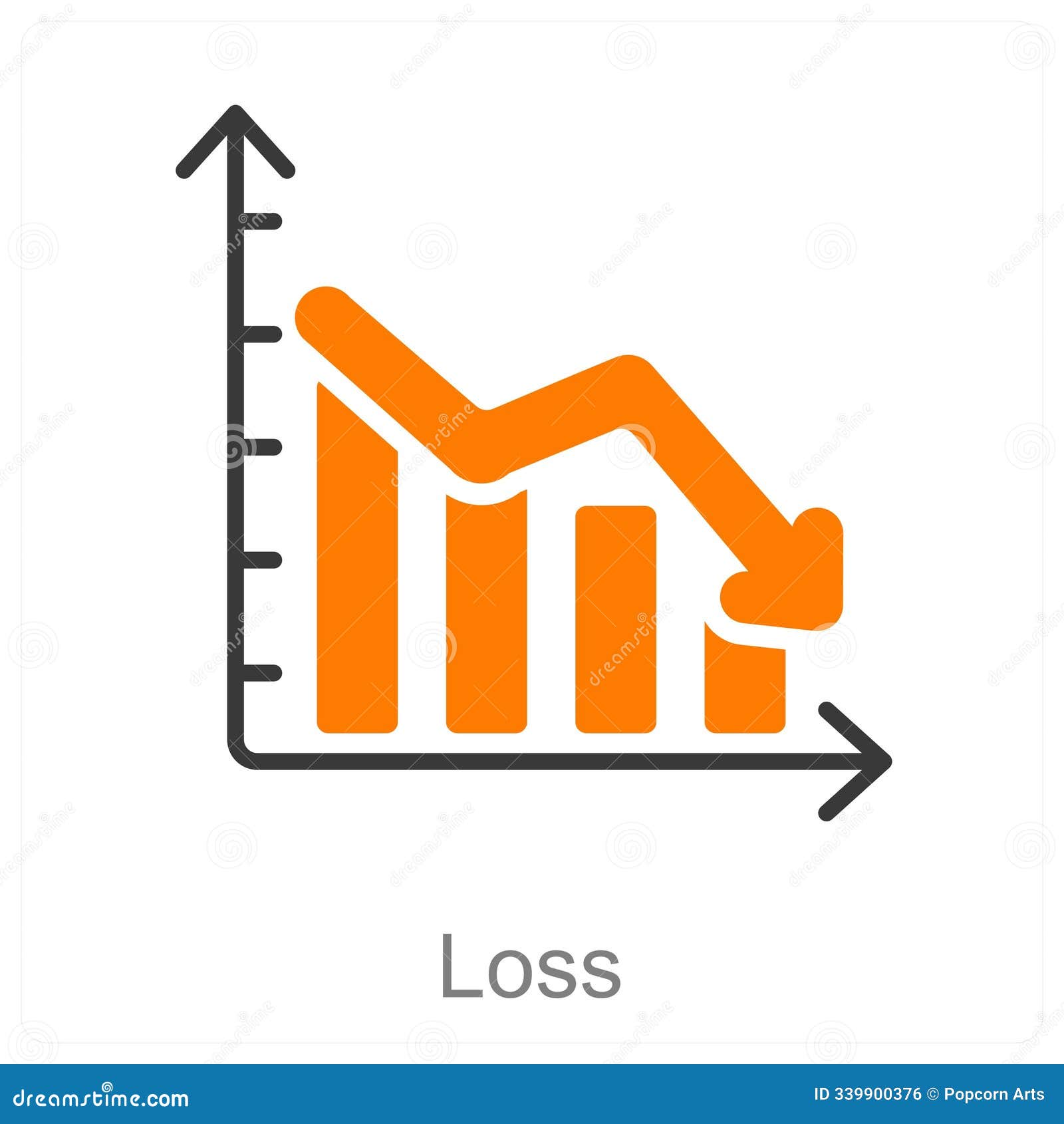 Loss stock illustration. Illustration of disadvantage - 339900376