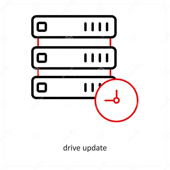 Drive Update and Database Icon Concept Stock Illustration ...