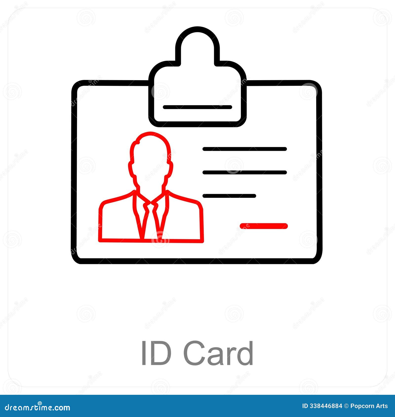 Id Card stock illustration. Illustration of user, identity - 338446884