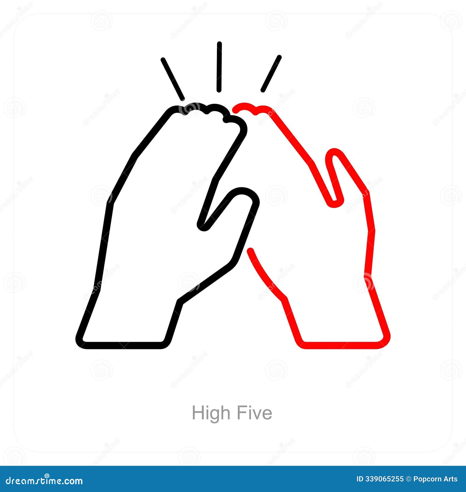 High Five stock vector. Illustration of finger, icons - 339065255