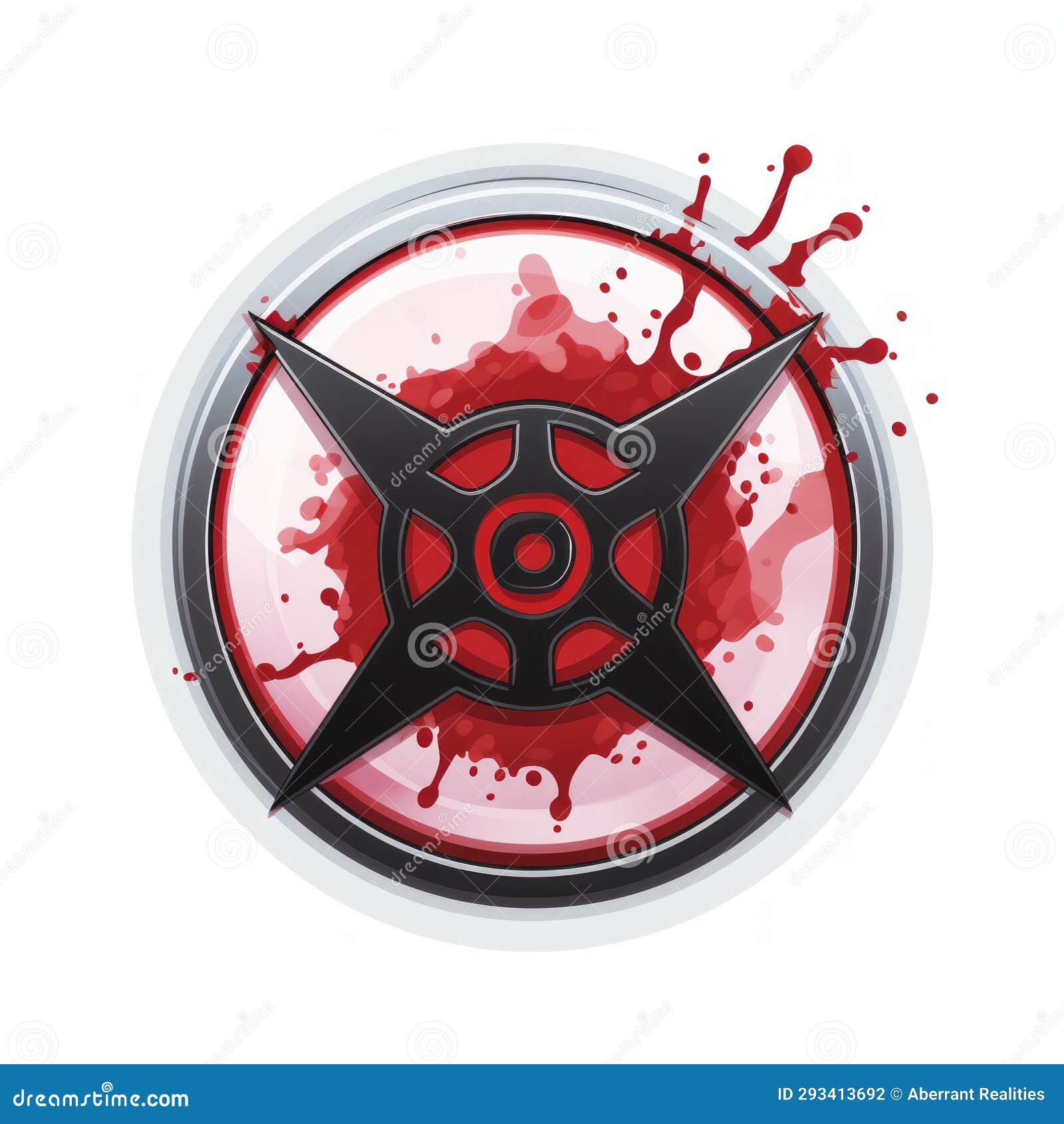A Red and Black Logo with a Star on it Stock Illustration ...