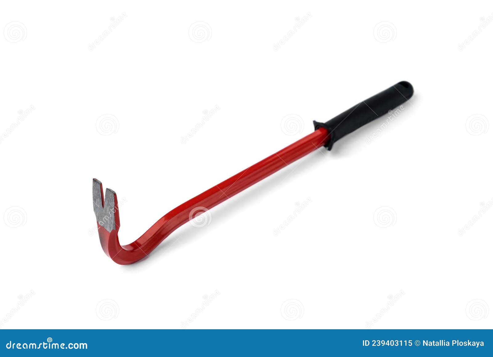 Red and Black Metal Nail Puller Isolated on White Background. Stock ...