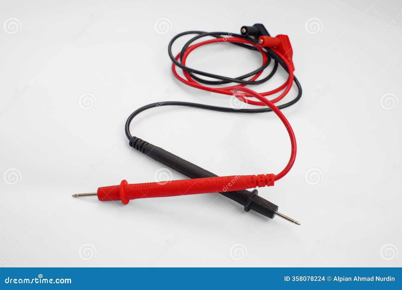 Red and Black Multimeter Probes for Electrical Testing Stock Photo ...