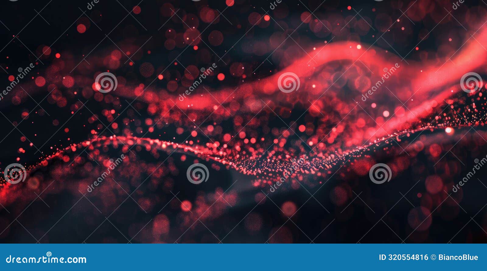 Red and Black Particles Form a Wave Pattern. AIG51A Stock Photo - Image ...