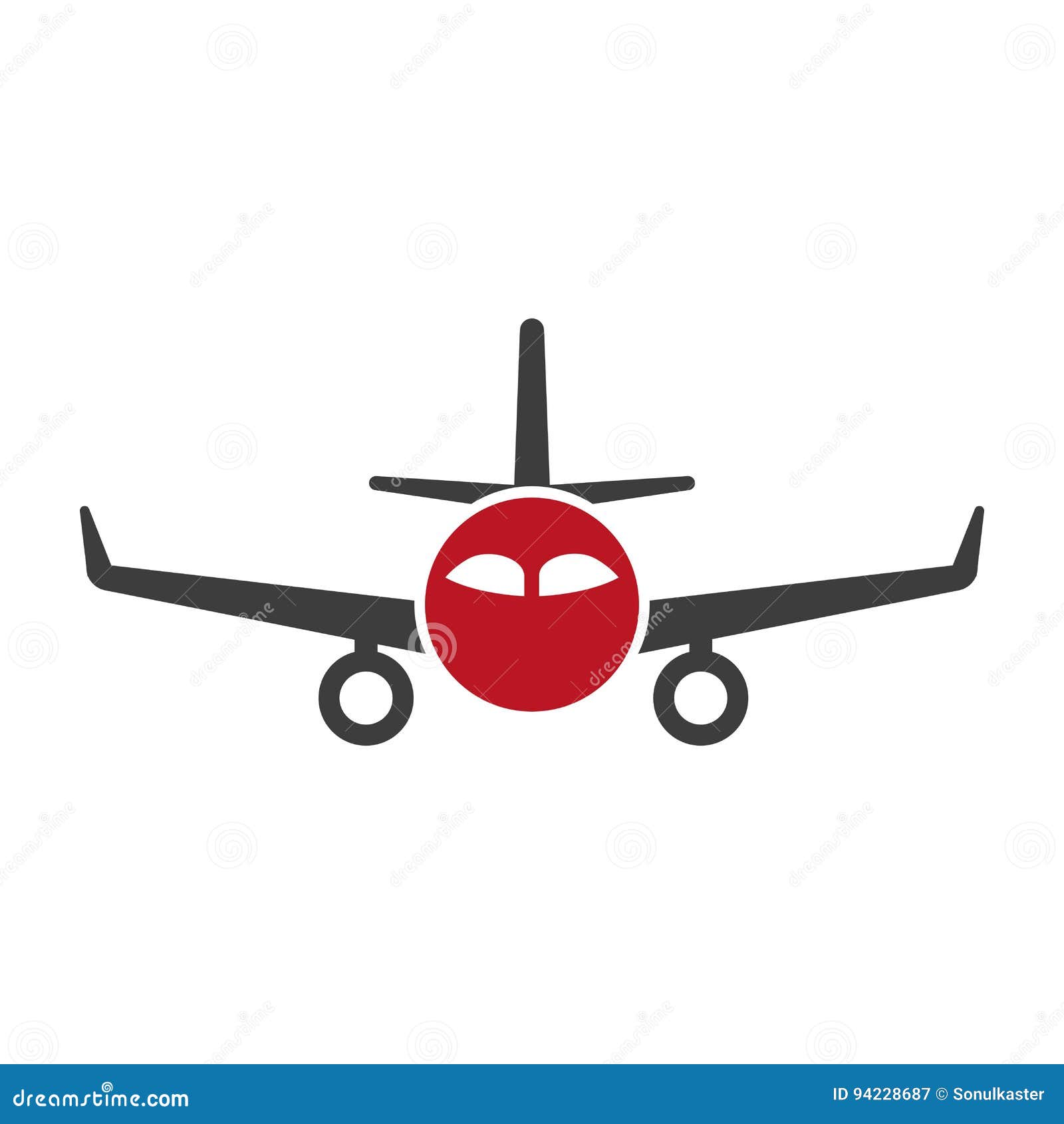 Red and black plane stock vector. Illustration of tourism - 94228687