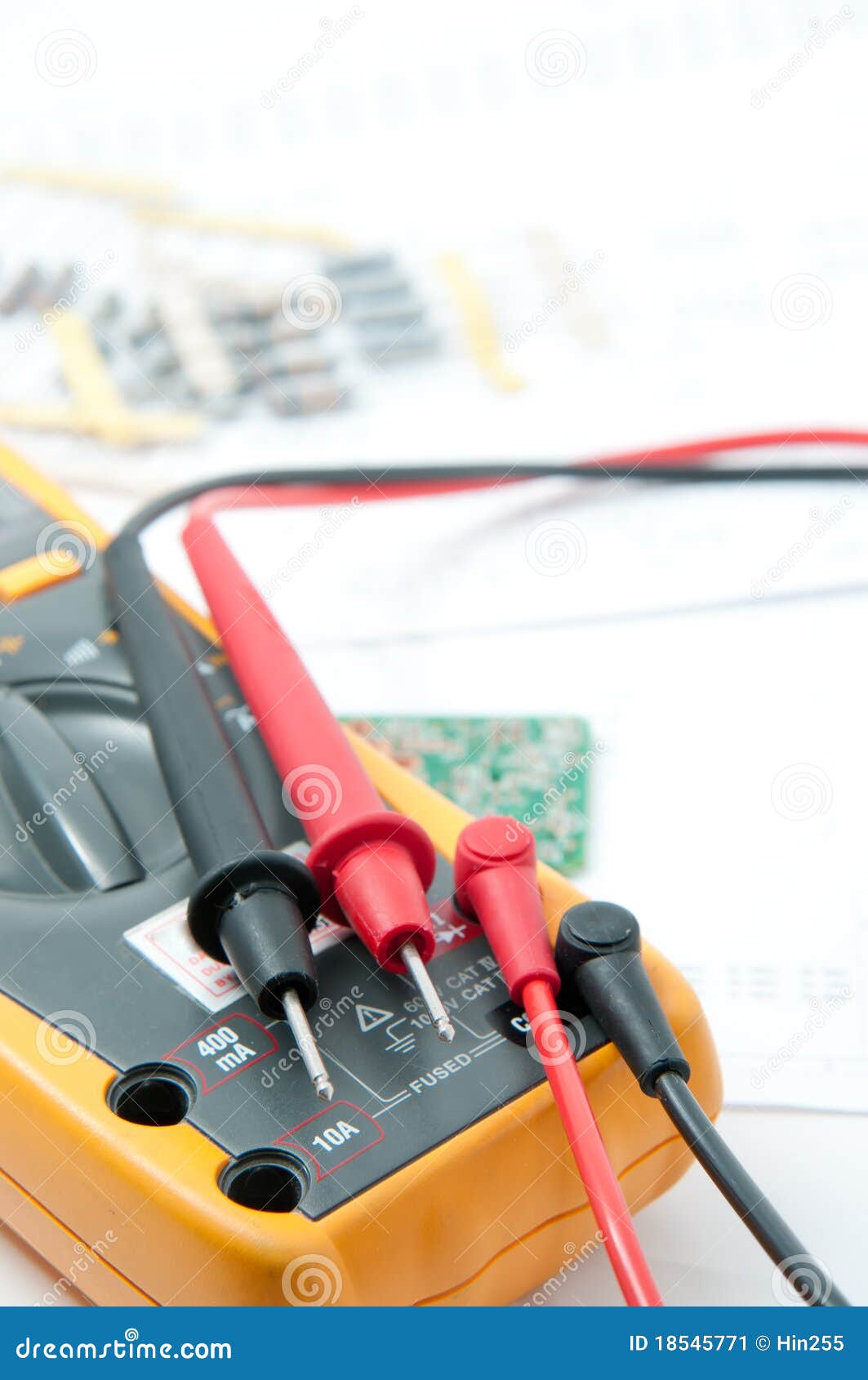 Red and Black Probe stock image. Image of multimeter - 18545771