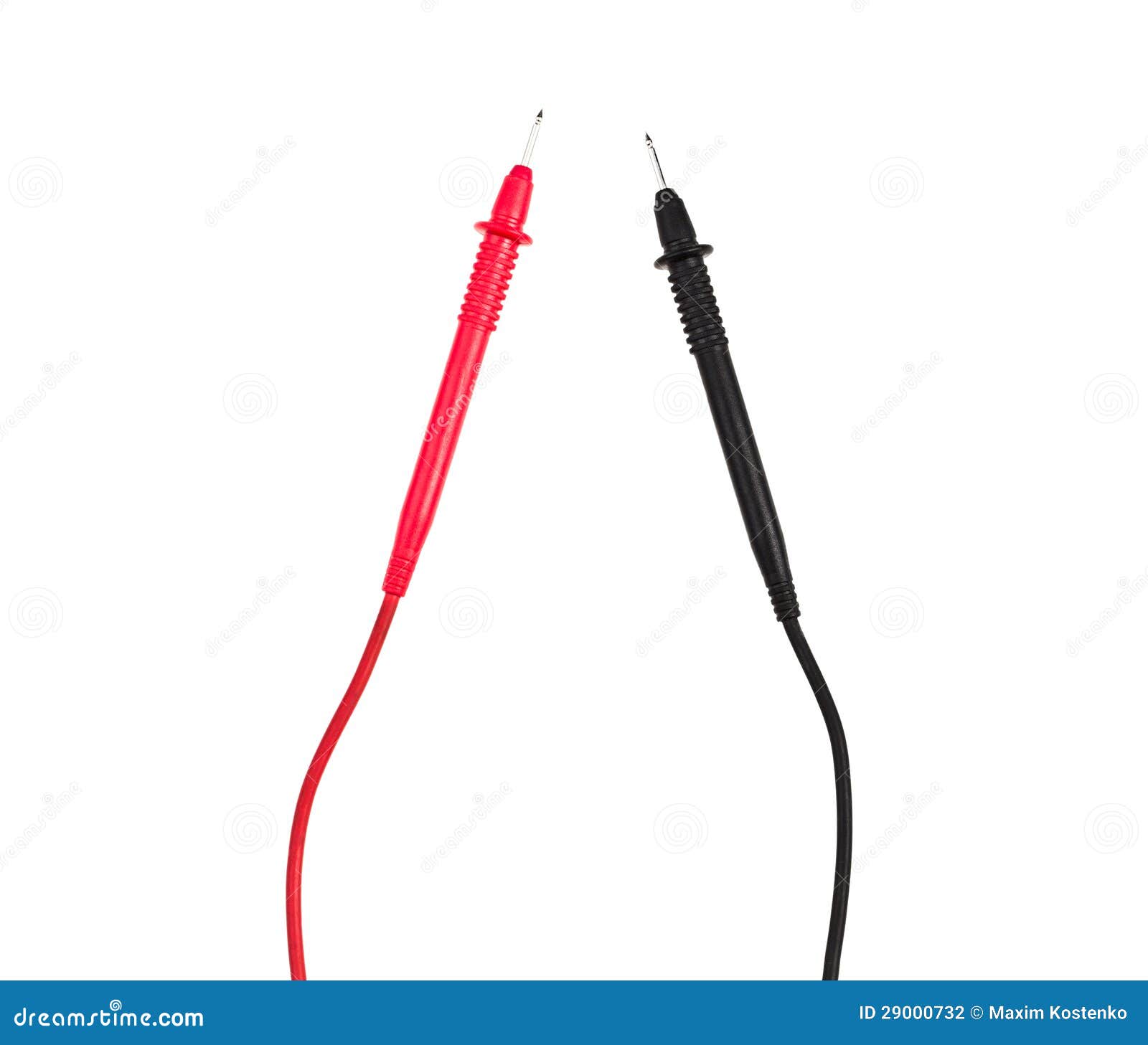 Red and Black Probes of Multimeter Stock Photo - Image of current ...