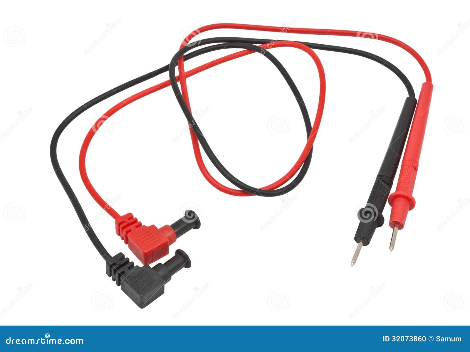 Red And Black Probes For Multimeter, Oscilloscope. Object Is Isolated ...