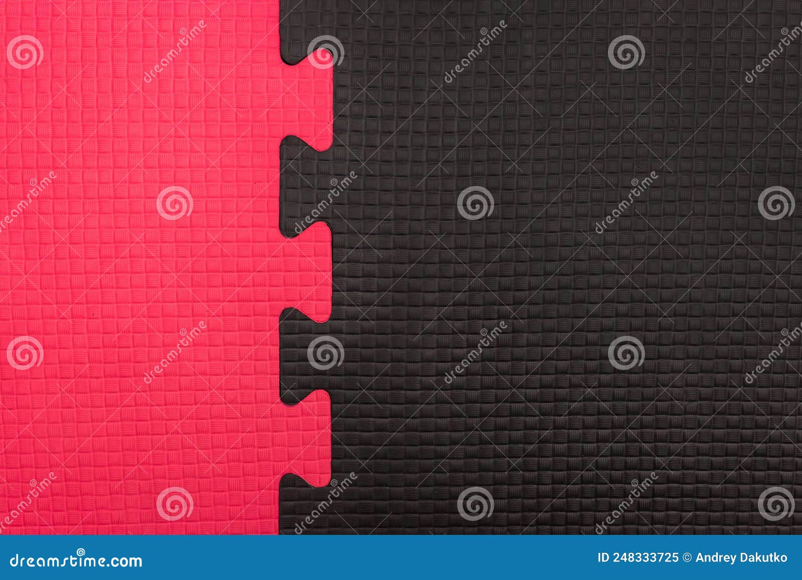 Red and Black Puzzle Rubber Mat Pattern Gym Floor Background Abstract ...