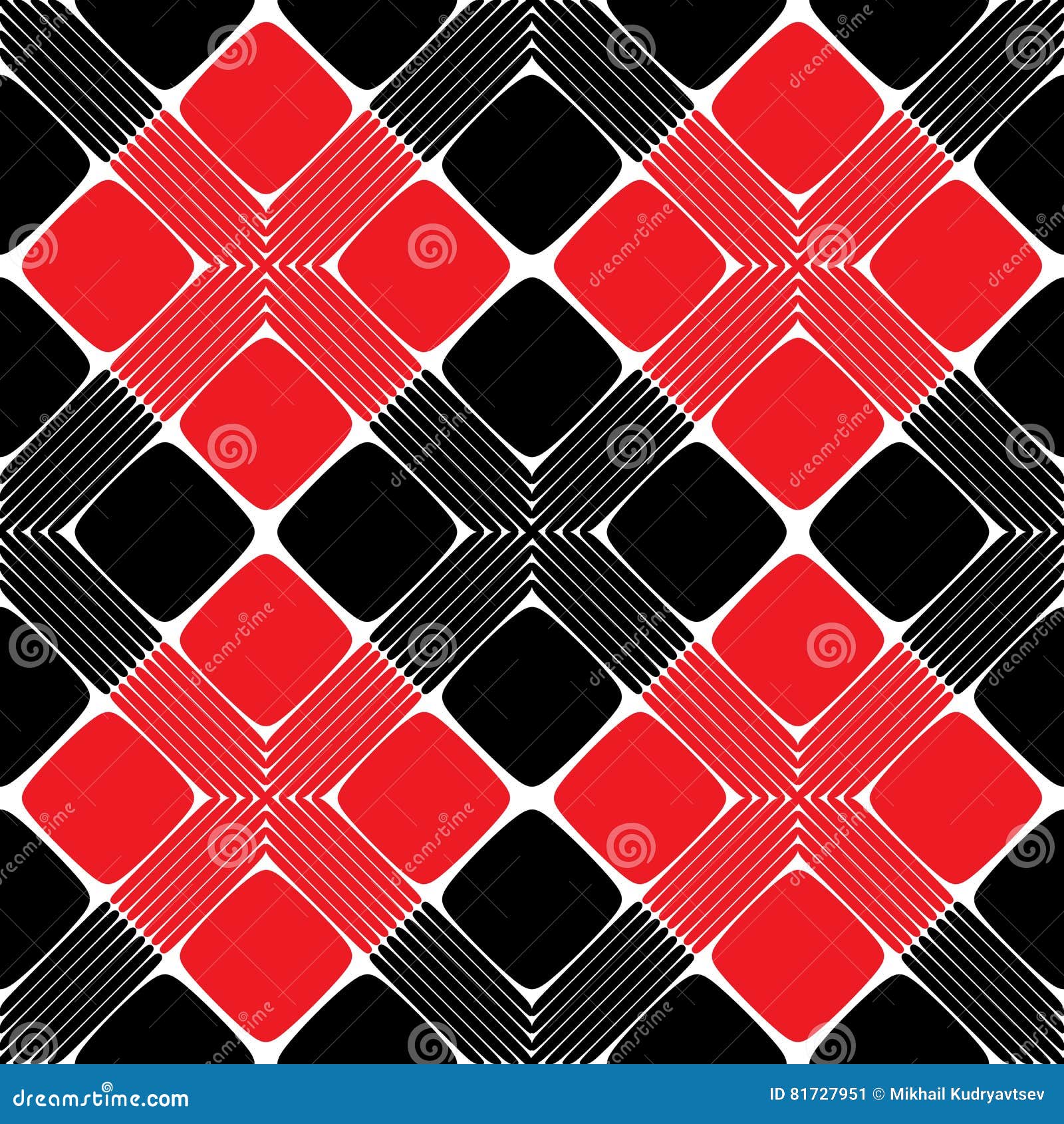 Red and Black Rectangle Seamless Pattern Stock Vector - Illustration of ...