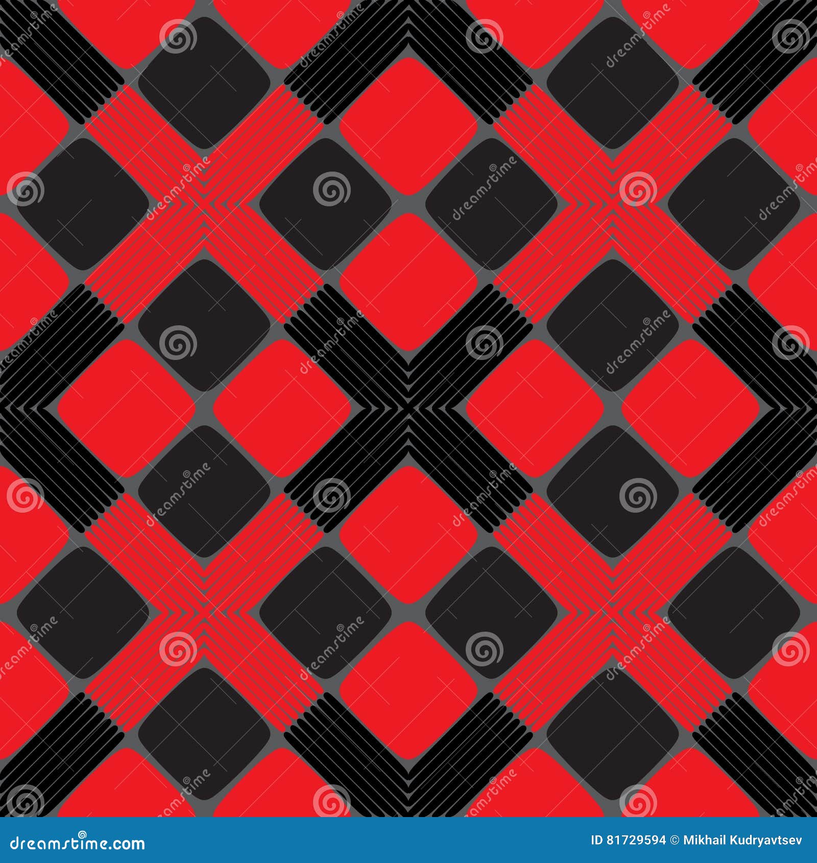 Red and Black Rectangle Seamless Pattern Stock Vector - Illustration of ...