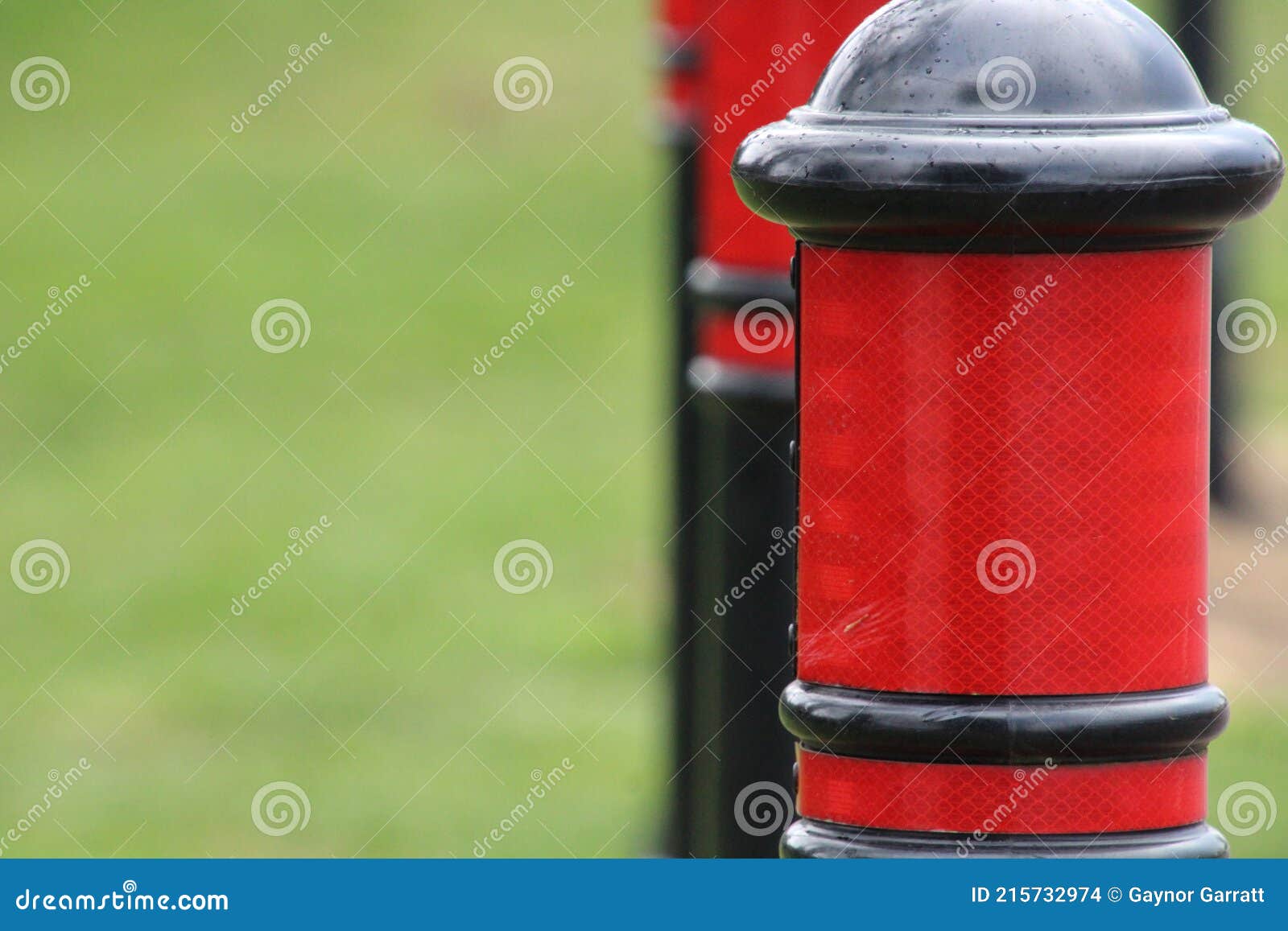 Red and black reflectors stock photo. Image of traffic - 215732974