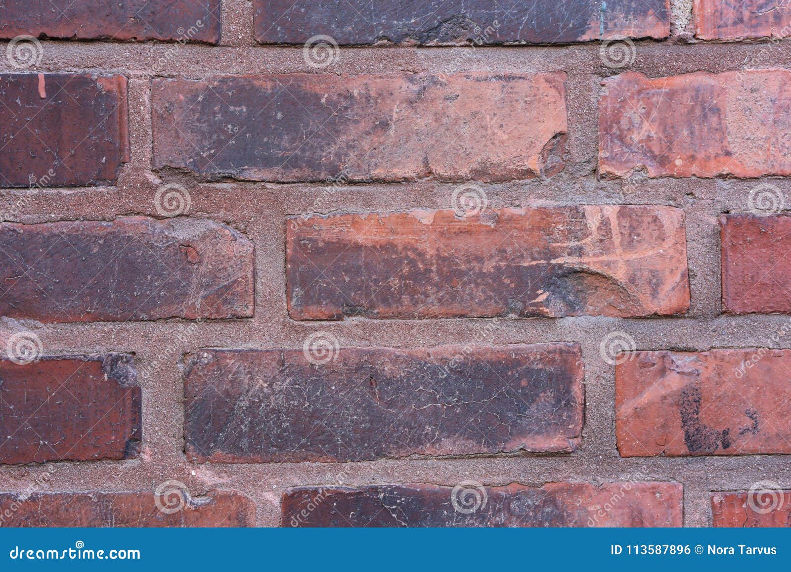 Red and Black Rustic Old Brick Wall Texture Stock Photo - Image of ...