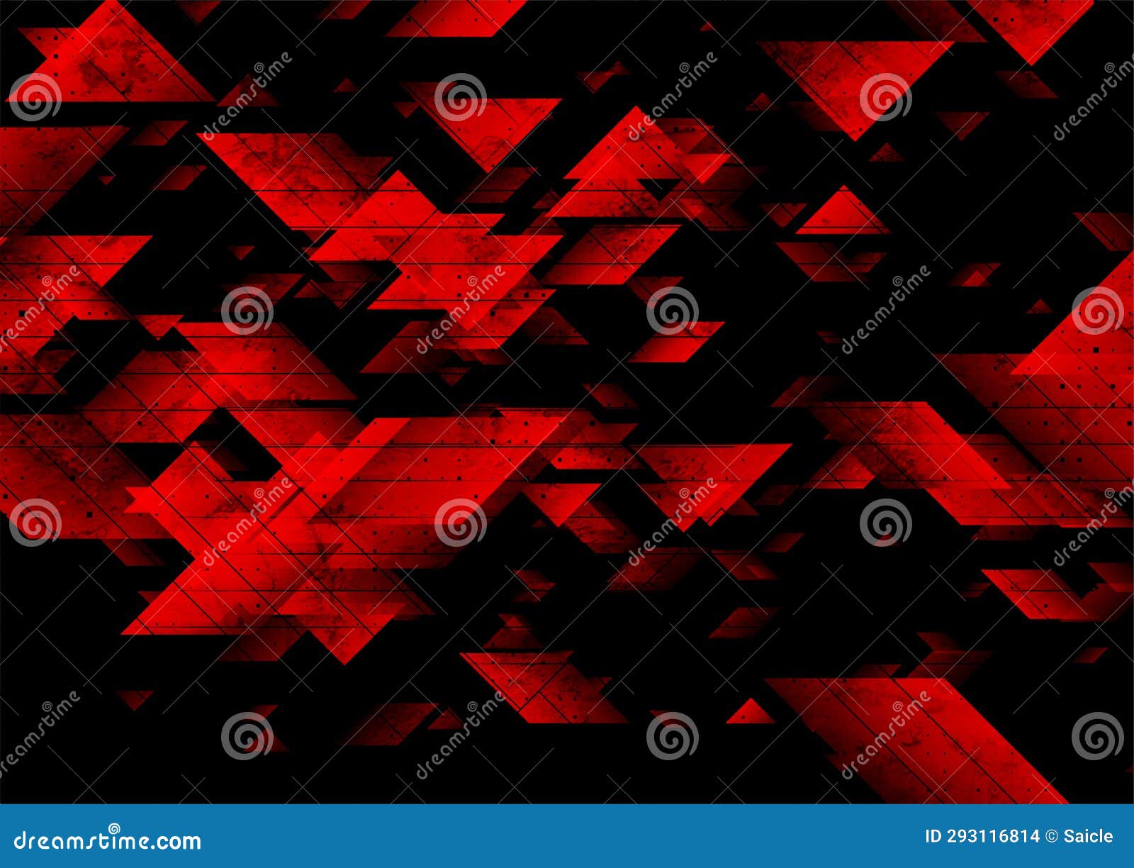 Red and Black Shapes Geometric Tech Abstract Background Stock Vector ...