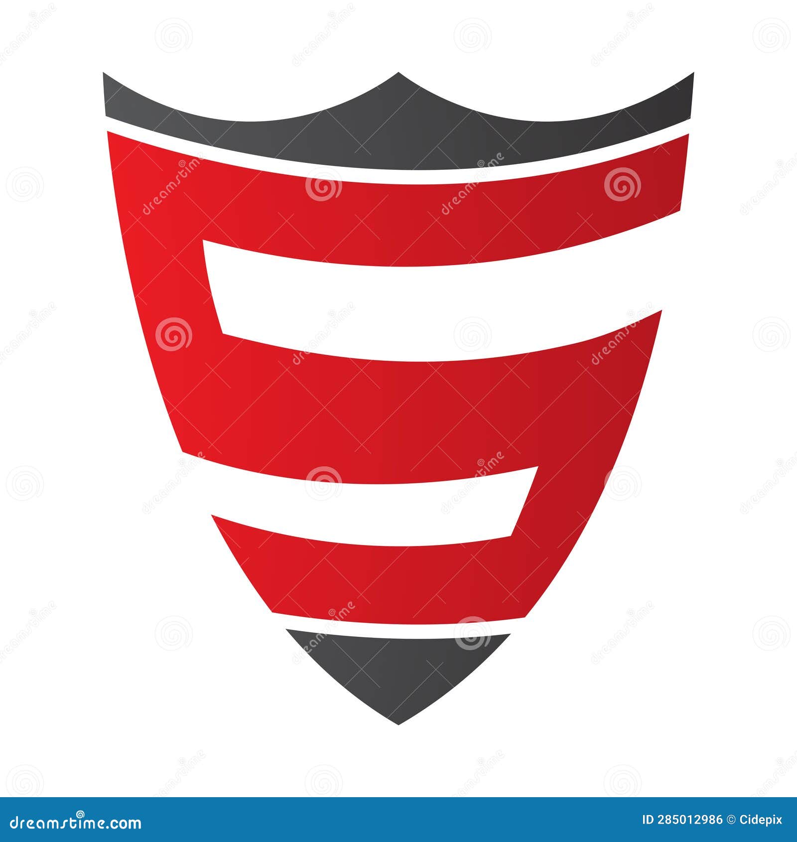 Red and Black Shield Shaped Letter S Icon Stock Vector - Illustration ...