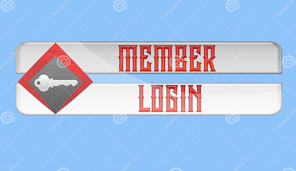 Red and Black Shiny Login Button Stock Illustration - Illustration of ...