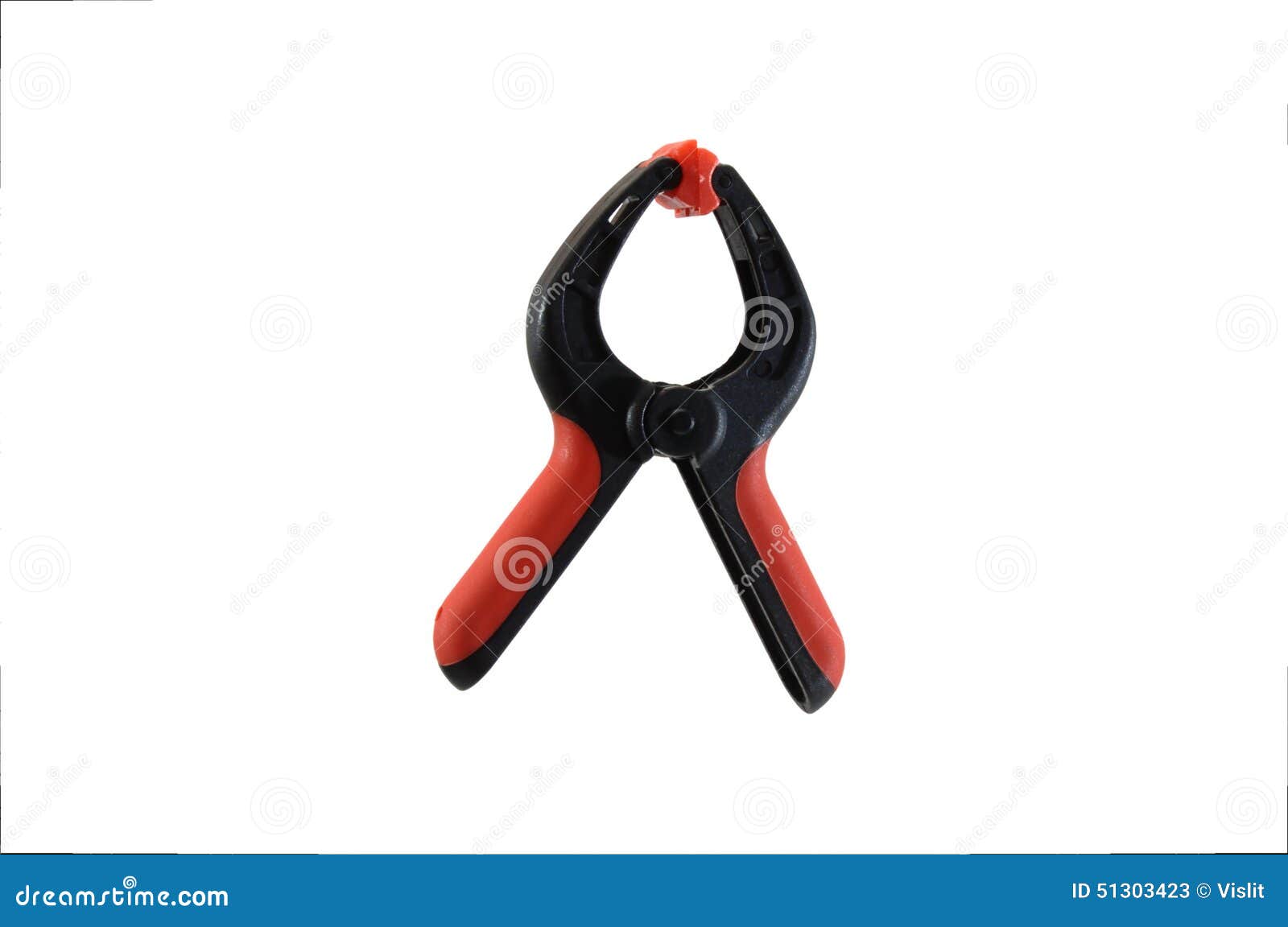 Red and black spring clamp stock image. Image of close - 51303423