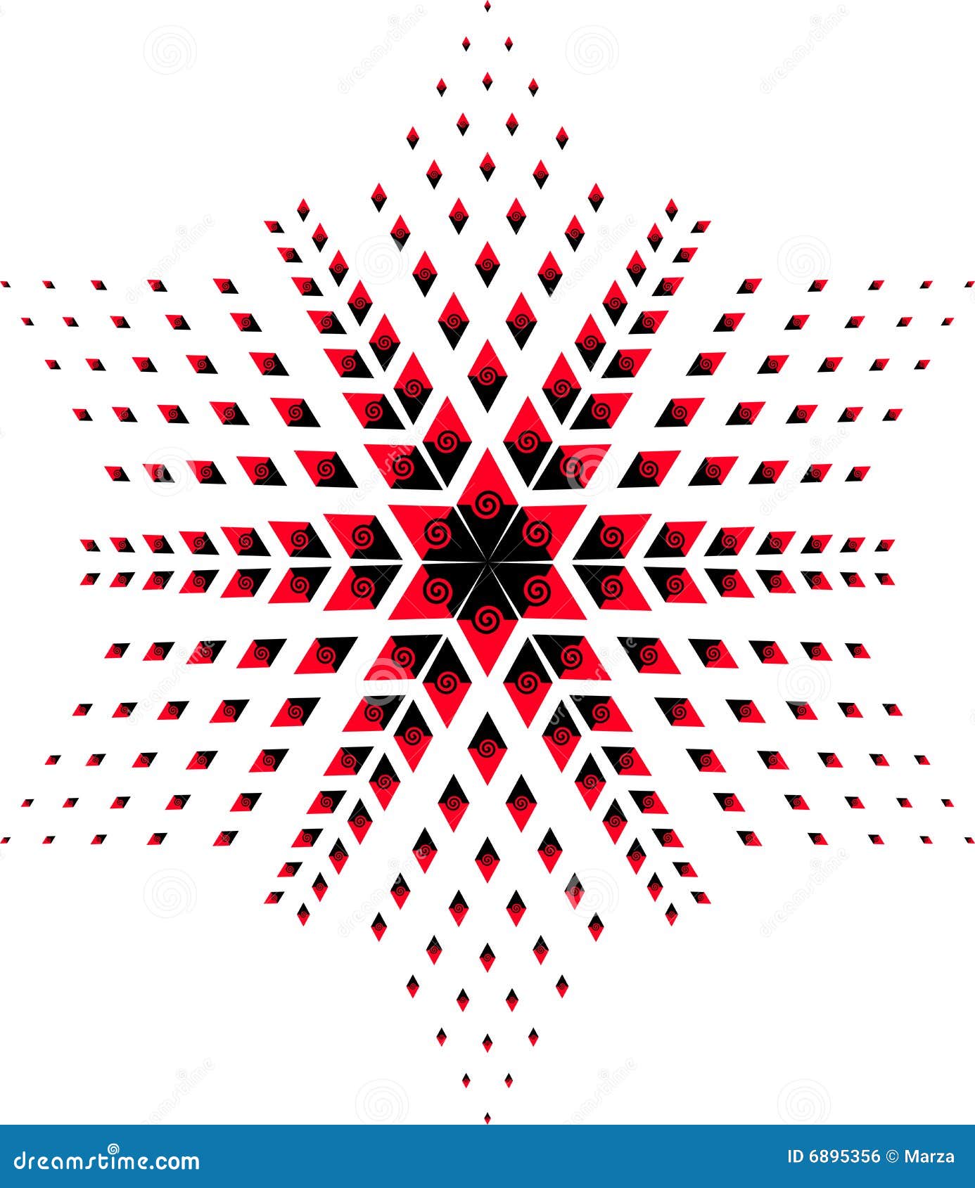 Red and black star stock vector. Illustration of glossy - 6895356