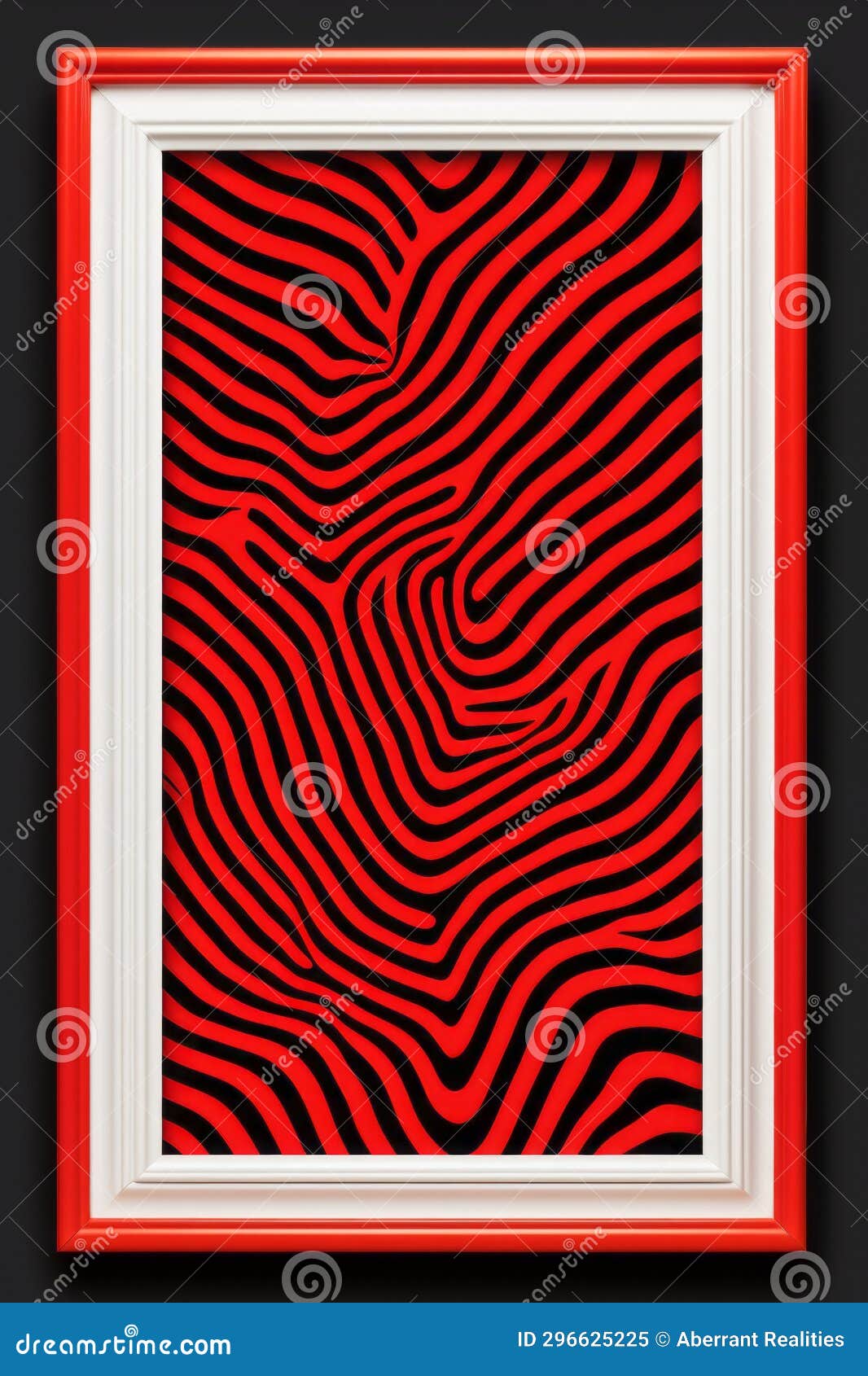 A Red and Black Striped Pattern in a White Frame Stock Illustration ...
