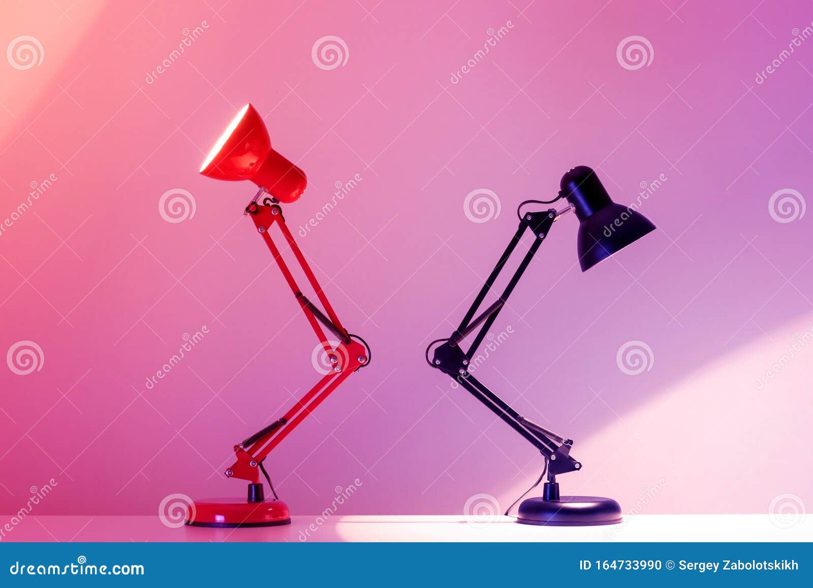 Red and black table lamp stock photo. Image of white - 164733990