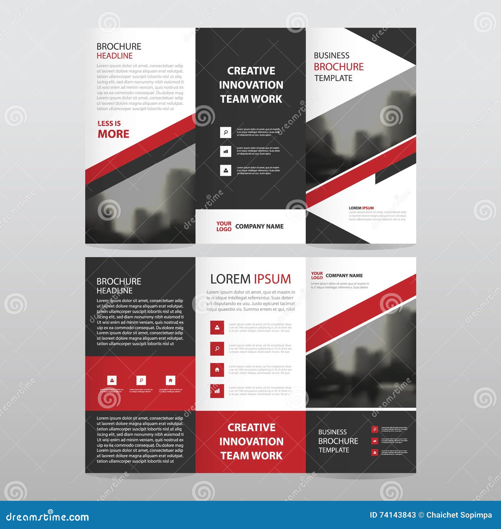 Leaflet Brochure Flyer Template A4 Size Design Annual Report Book