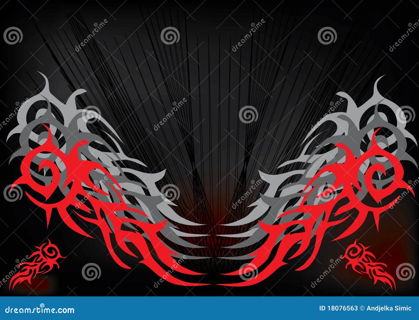 Red and Black Tribal- Background Stock Vector - Illustration of ...