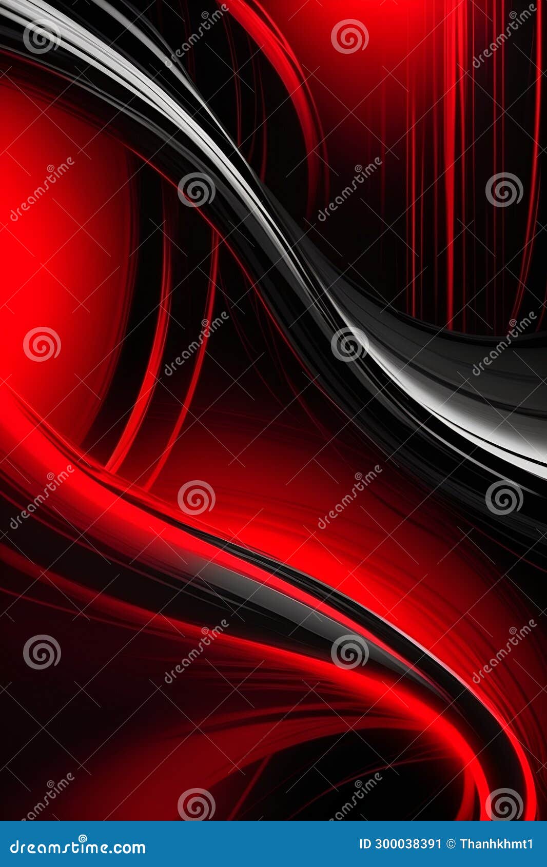 Red and Black Waves. Vertical Composition Stock Illustration ...