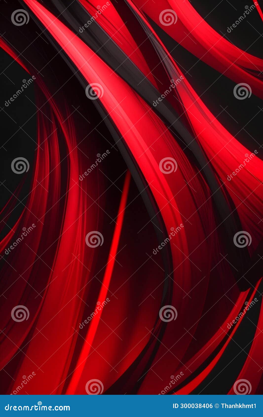 Red and Black Waves. Vertical Composition Stock Illustration ...