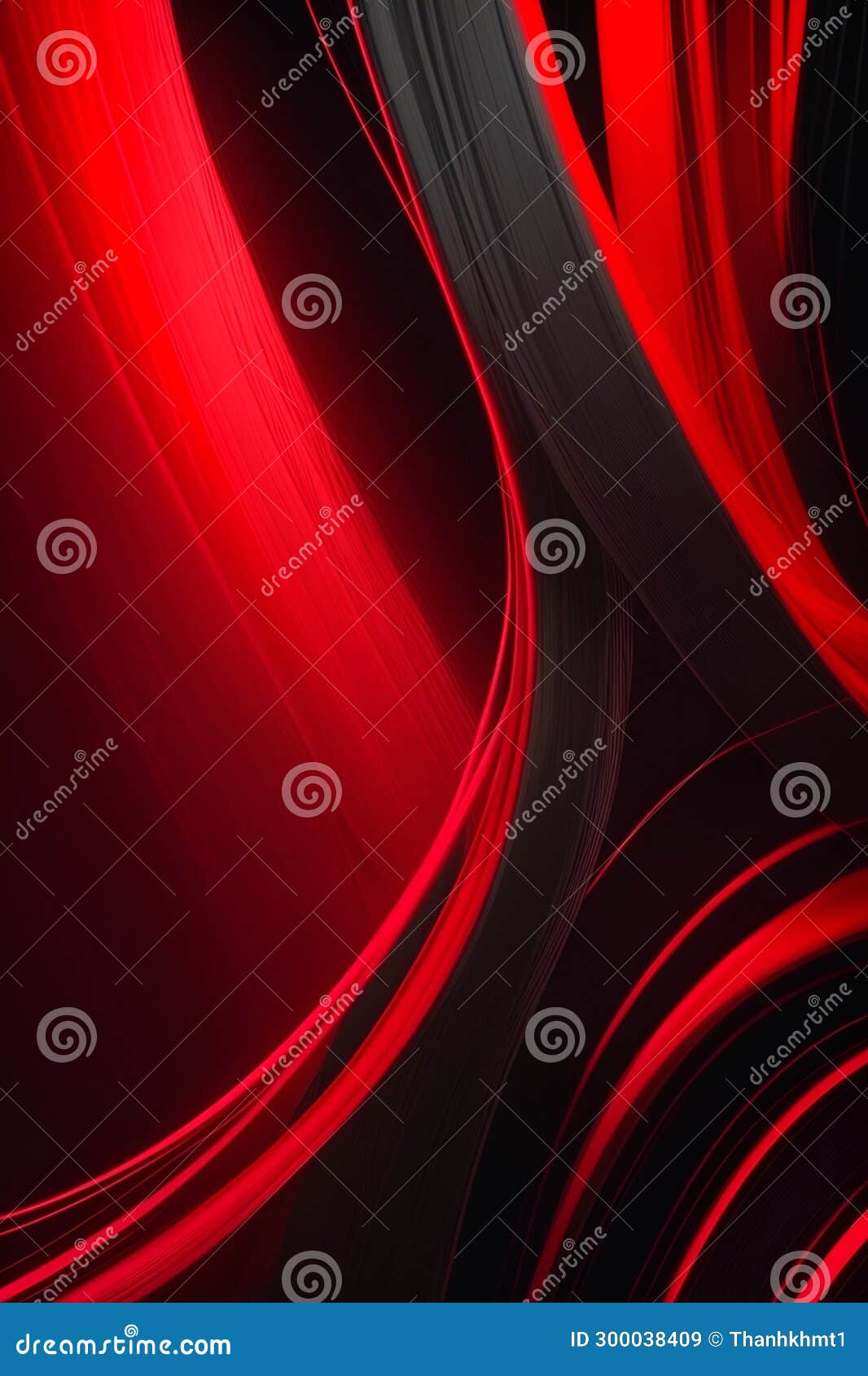 Red and Black Waves. Vertical Composition Stock Illustration ...