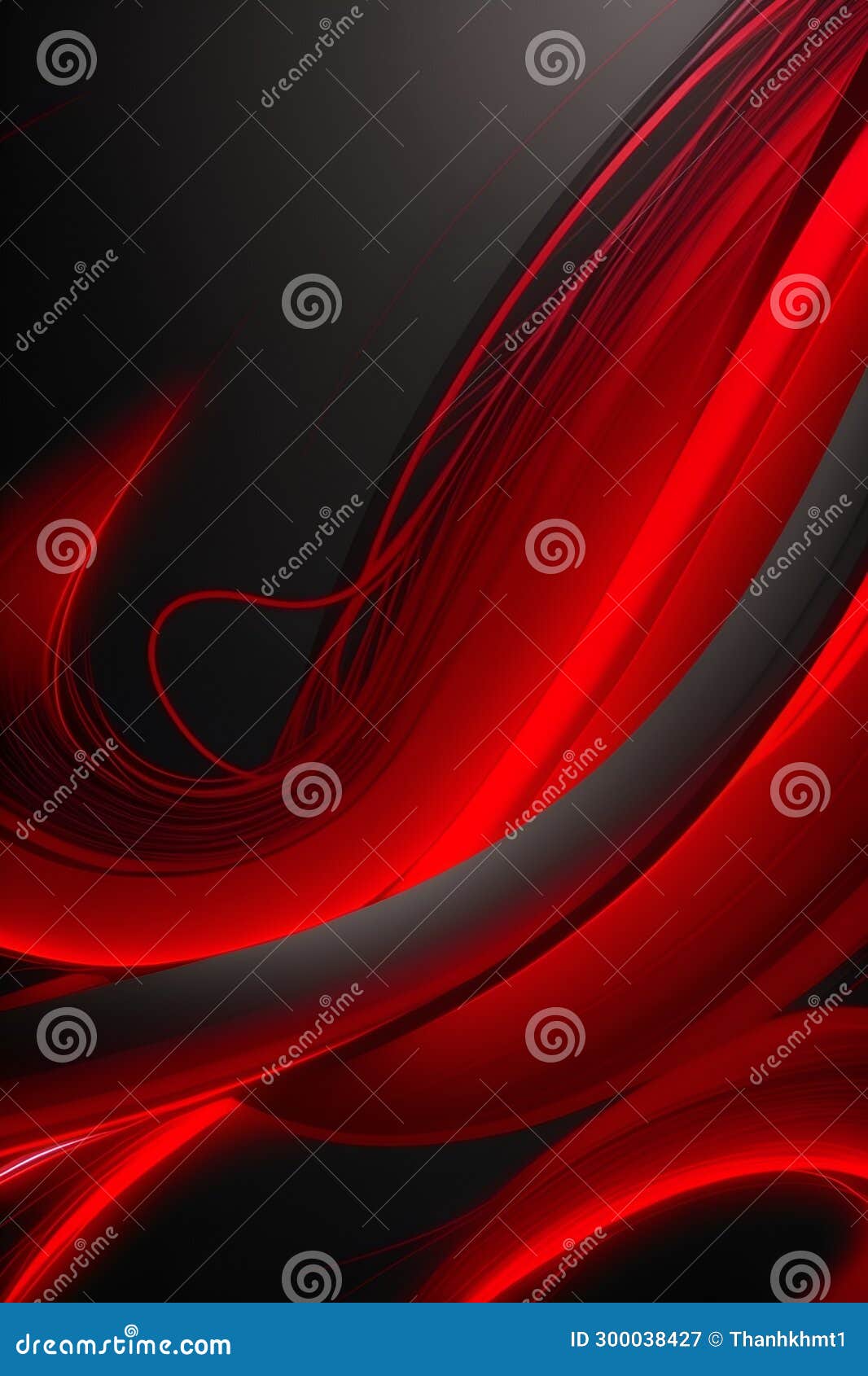 Red and Black Waves. Vertical Composition Stock Illustration ...