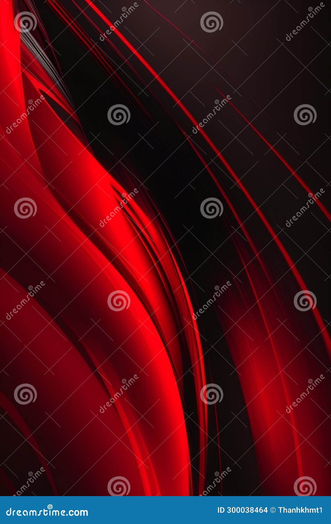 Red and Black Waves. Vertical Composition Stock Illustration ...