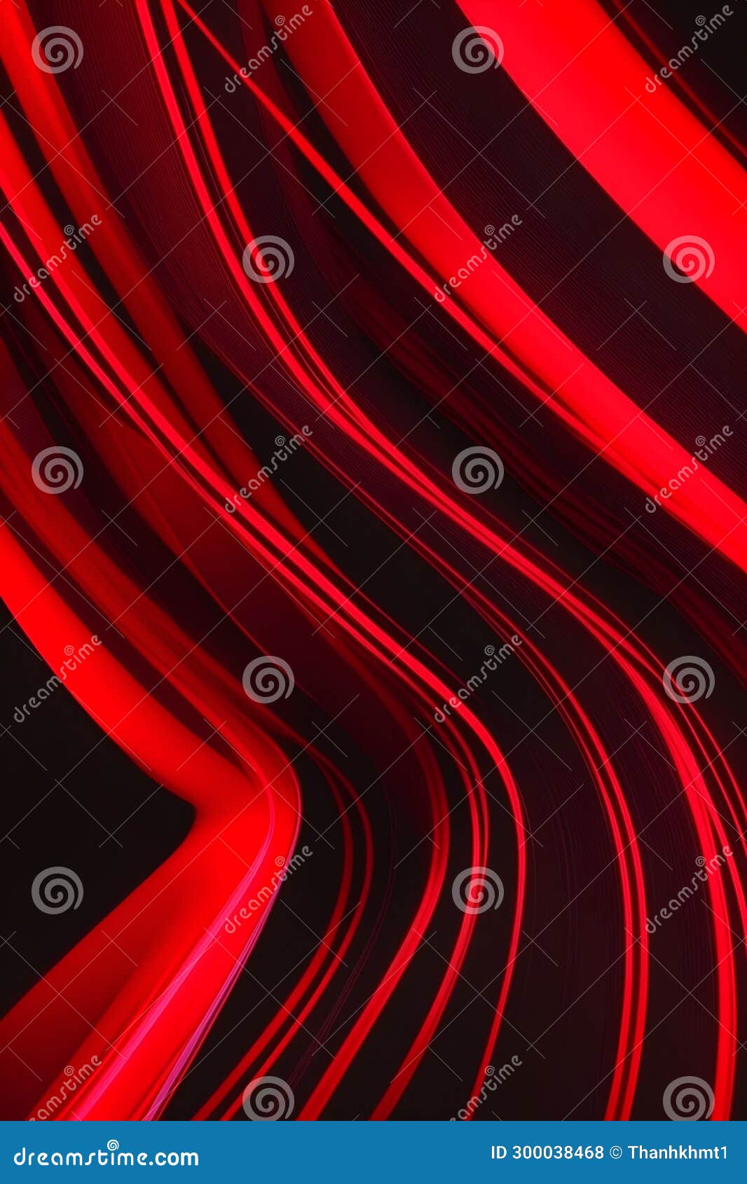 Red and Black Waves. Vertical Composition Stock Illustration ...