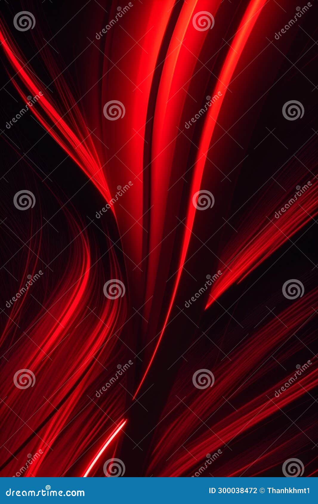 Red and Black Waves. Vertical Composition Stock Illustration ...