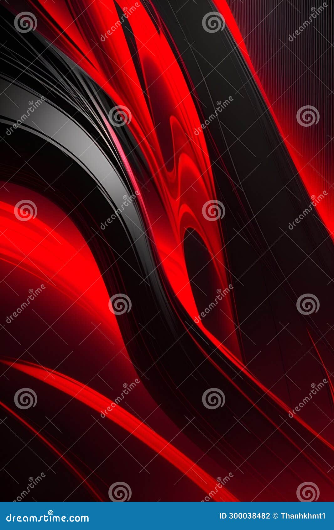Red and Black Waves. Vertical Composition Stock Illustration ...