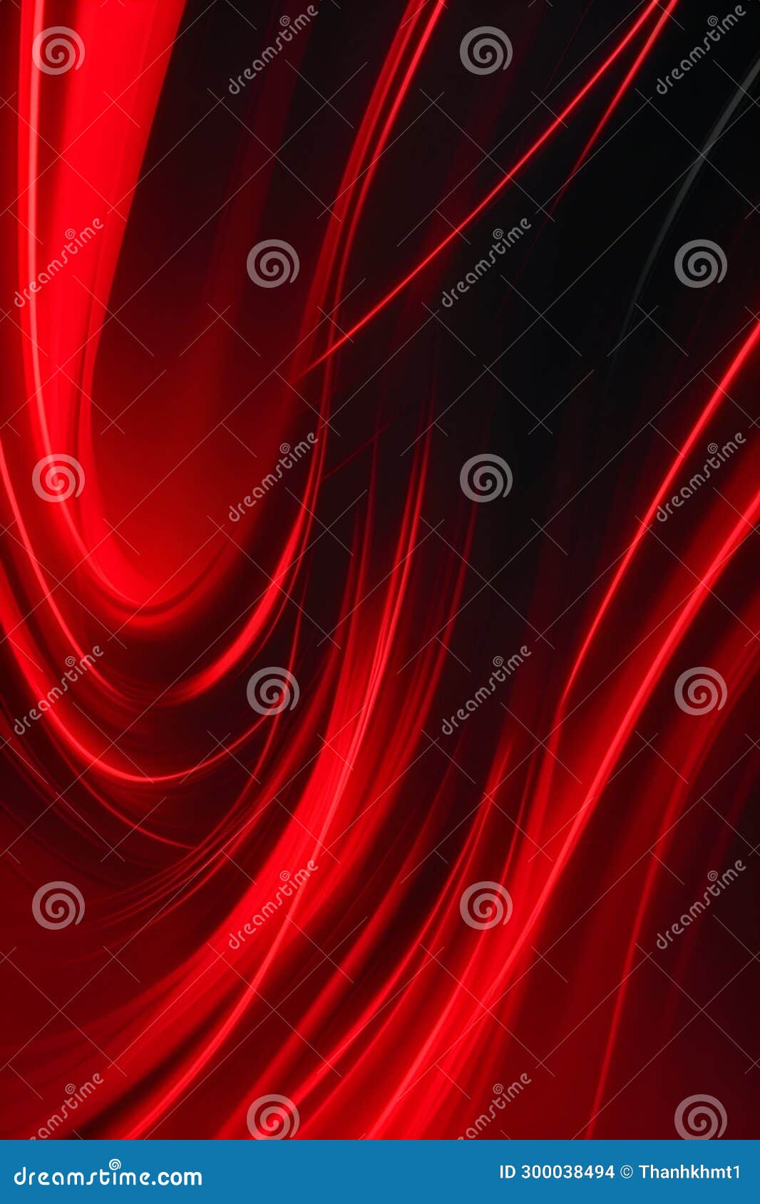 Red and Black Waves. Vertical Composition Stock Illustration ...