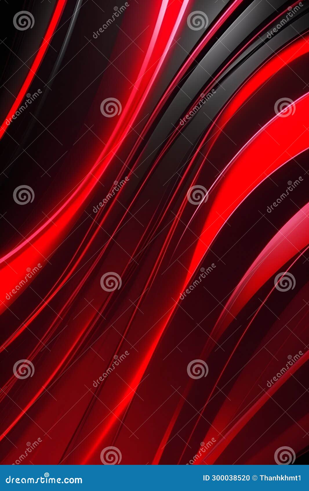 Red and Black Waves. Vertical Composition Stock Illustration ...