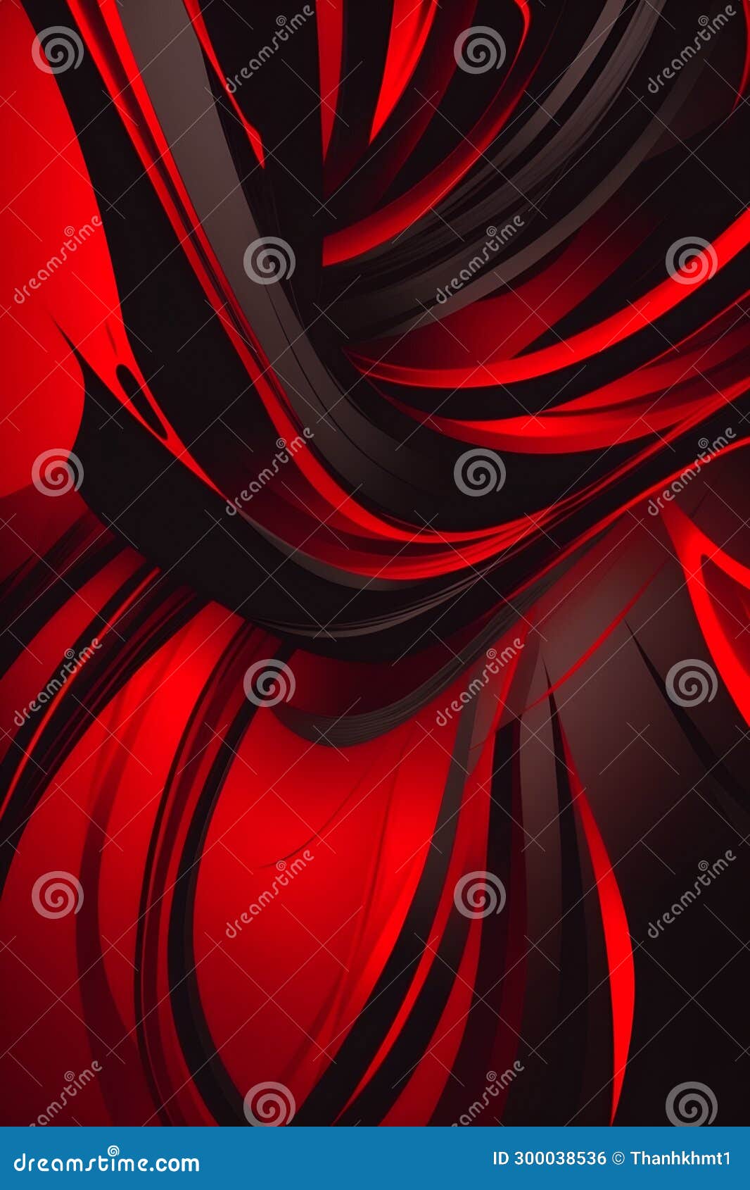 Red and Black Waves. Vertical Composition Stock Illustration ...