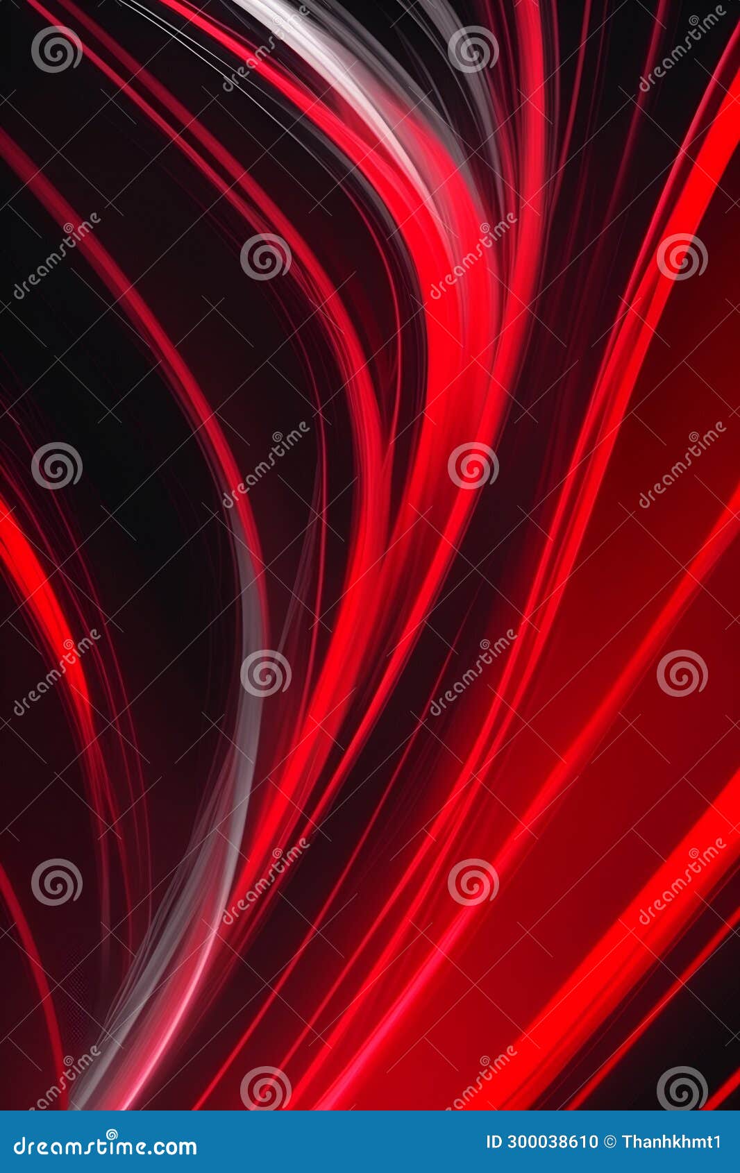 Red and Black Waves. Vertical Composition Stock Illustration ...