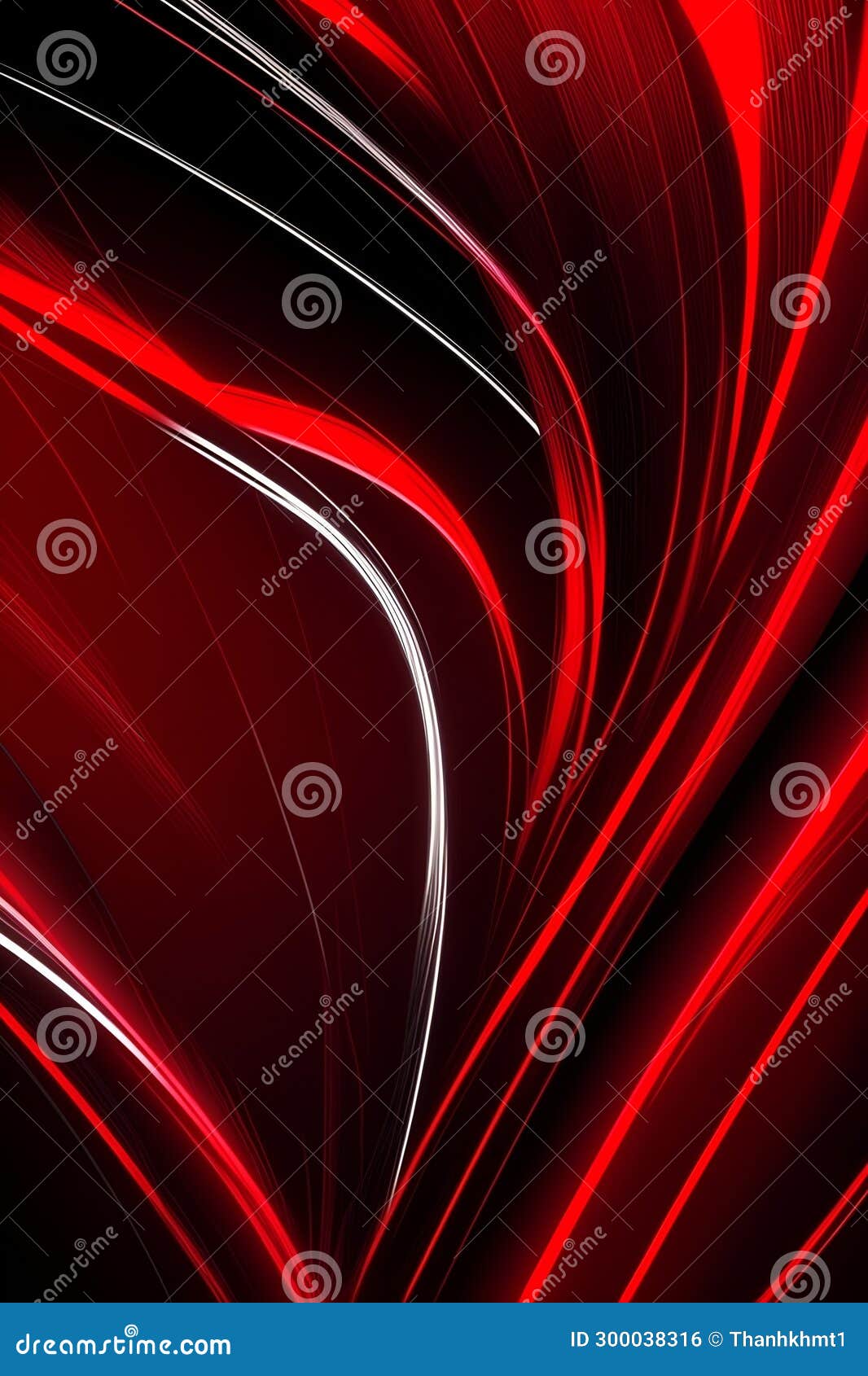 Red and Black Waves. Vertical Composition Stock Illustration ...