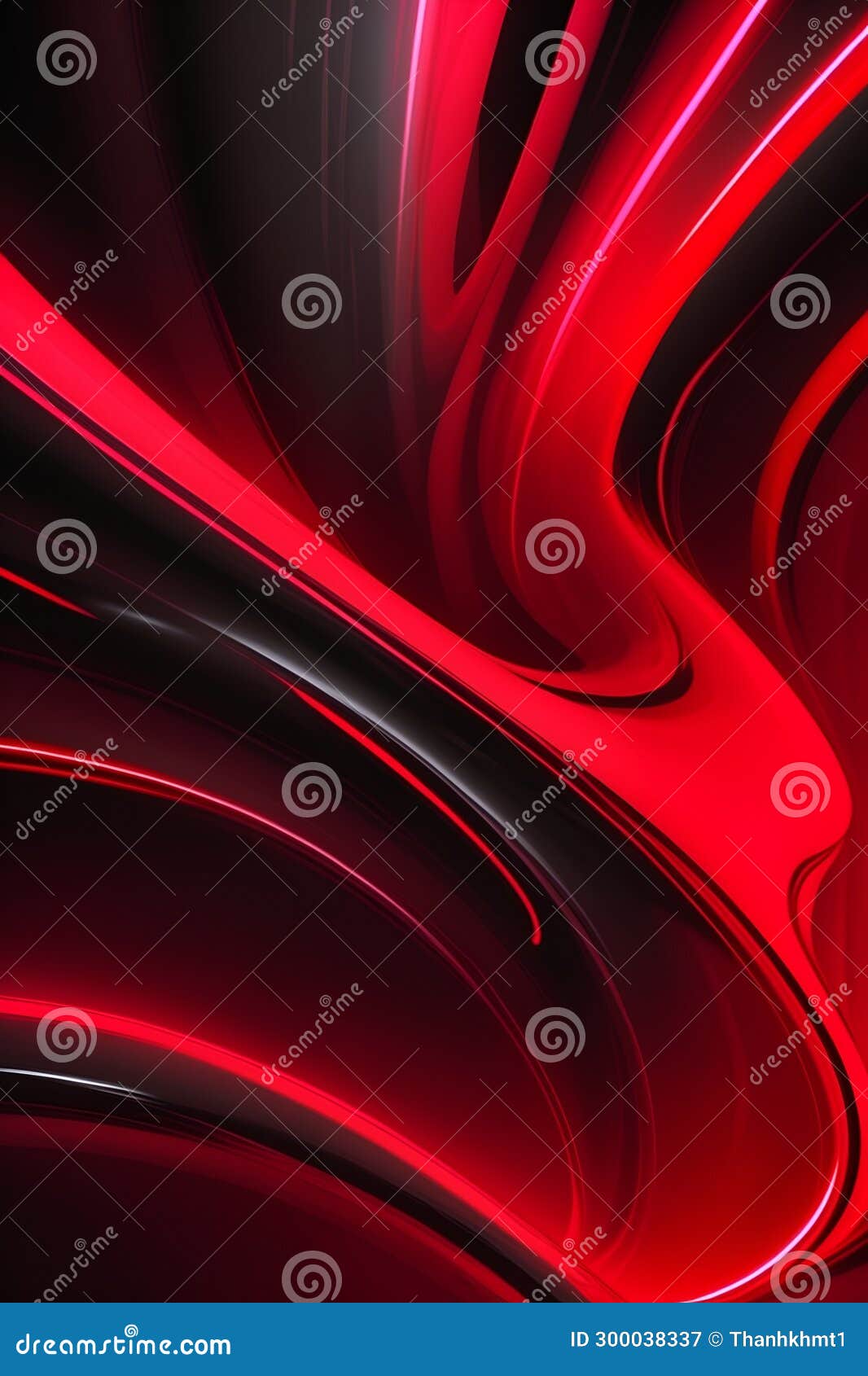 Red and Black Waves. Vertical Composition Stock Illustration ...