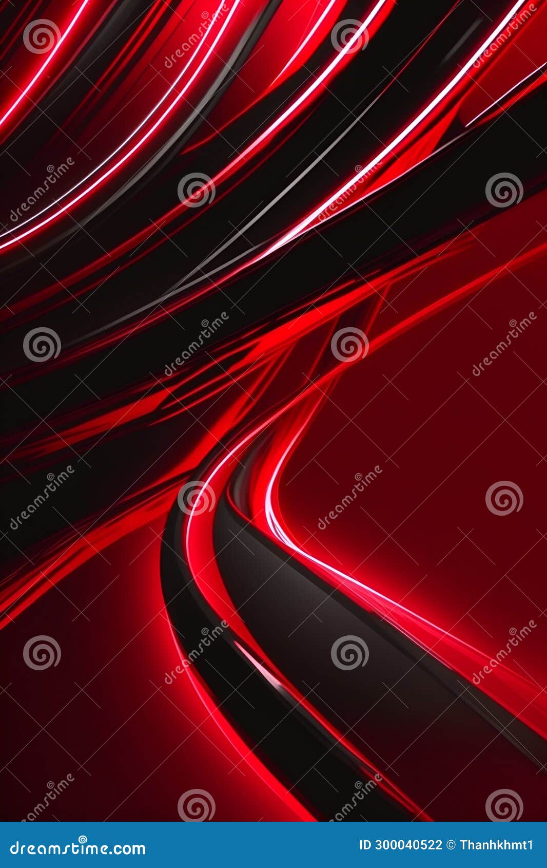 Red and Black Waves. Vertical Composition Stock Illustration ...