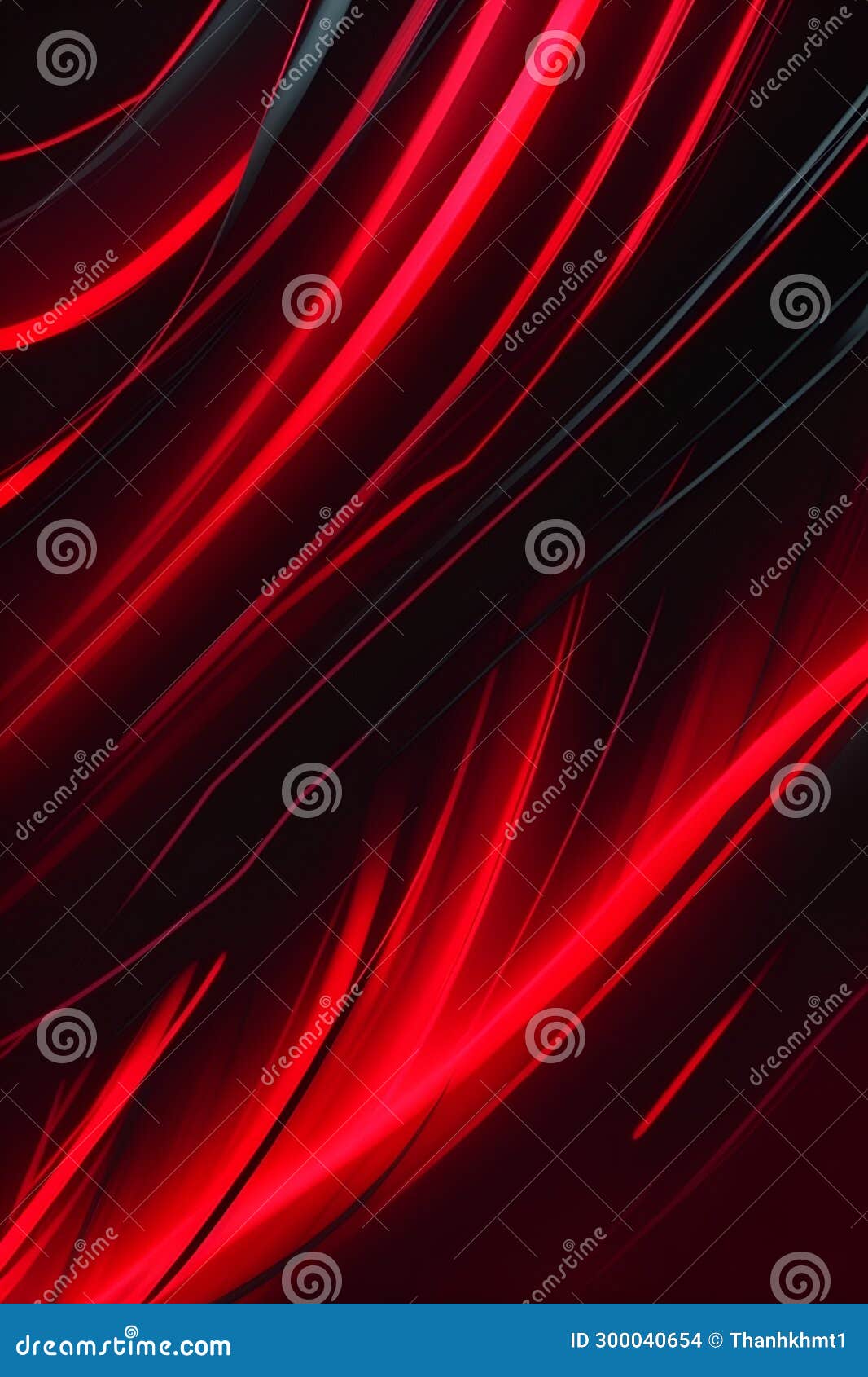 Red and Black Waves. Vertical Composition Stock Illustration ...