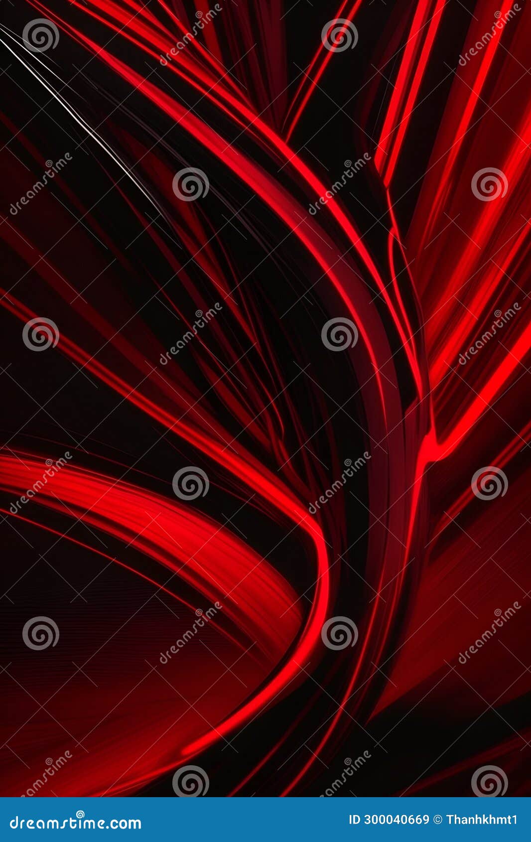 Red and Black Waves. Vertical Composition Stock Illustration ...