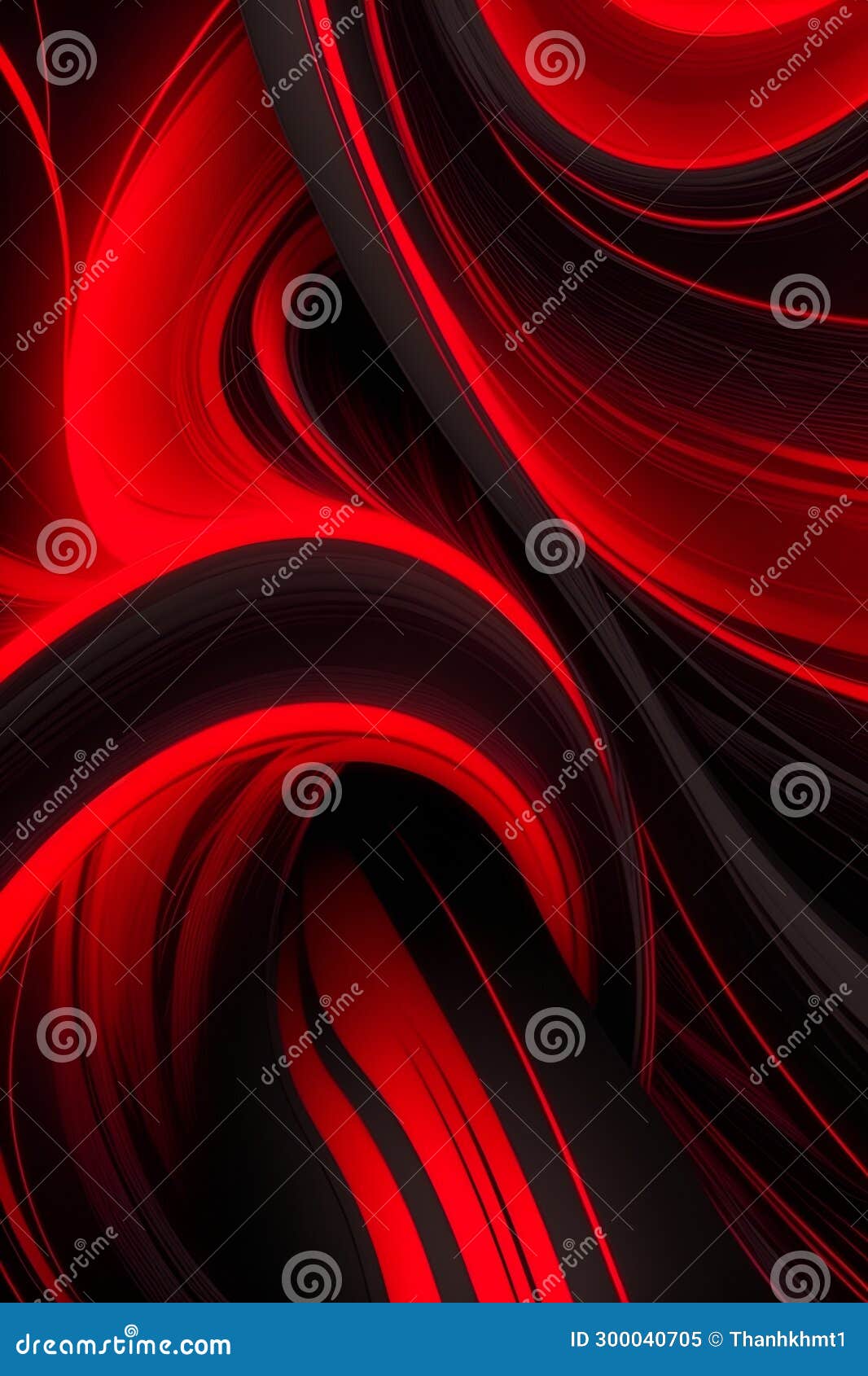 Red and Black Waves. Vertical Composition Stock Illustration ...