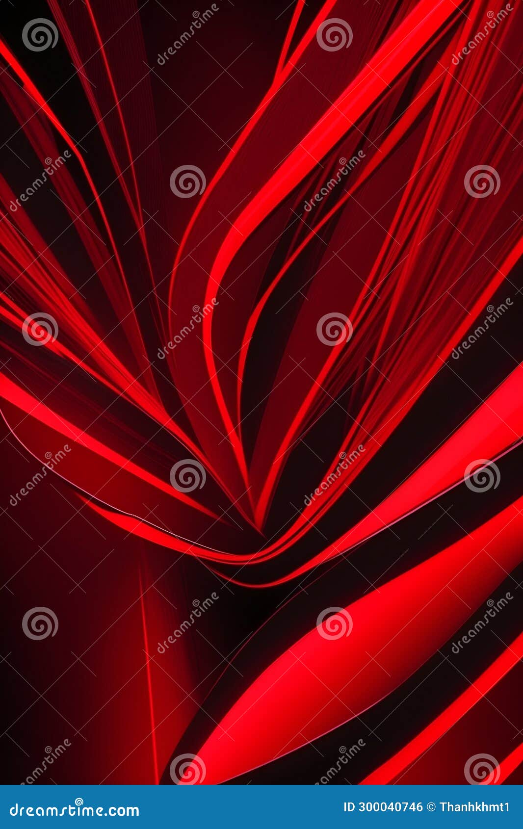 Red and Black Waves. Vertical Composition Stock Illustration ...