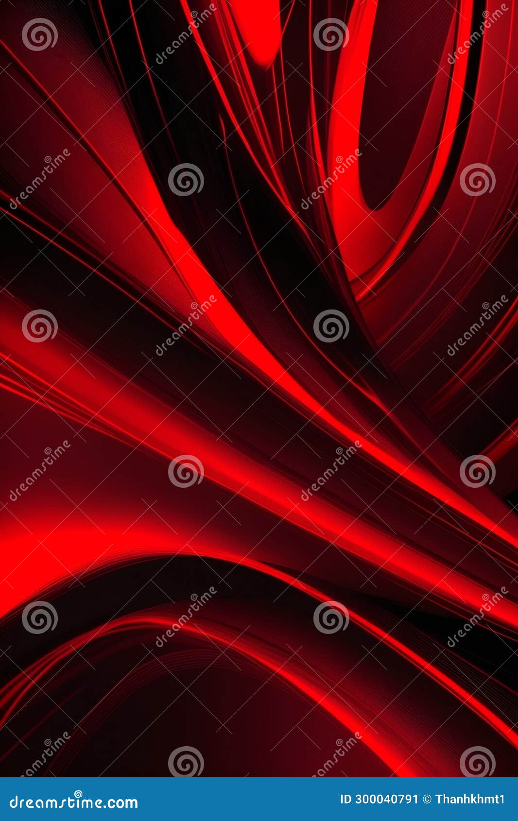 Red and Black Waves. Vertical Composition Stock Illustration ...